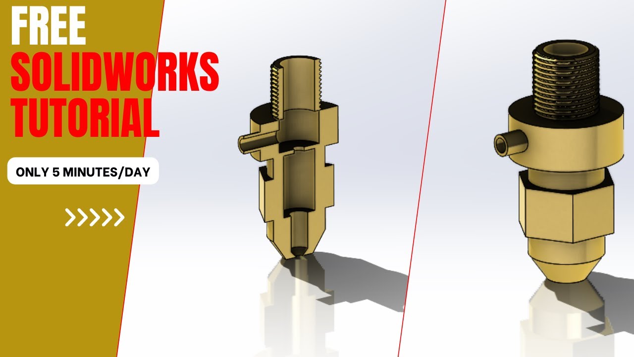 Solidworks Tutorial From Zero Lesson19 рџ ђ Spray Nozzle Youtube