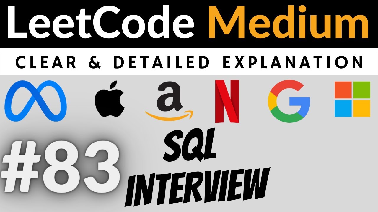 Leetcode Medium 608 Uber Amazon Interview Sql Question With Detailed