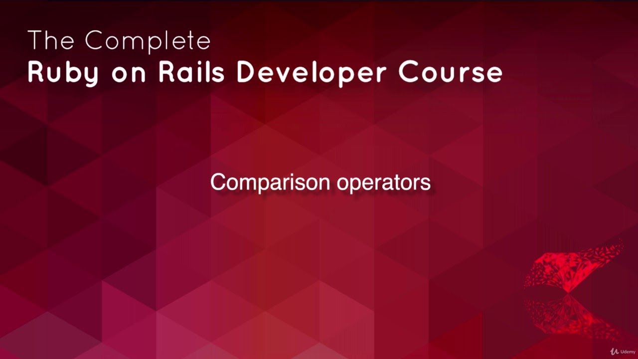 16 Brief Look At Comparison Operators Ruby On Rails Full Course