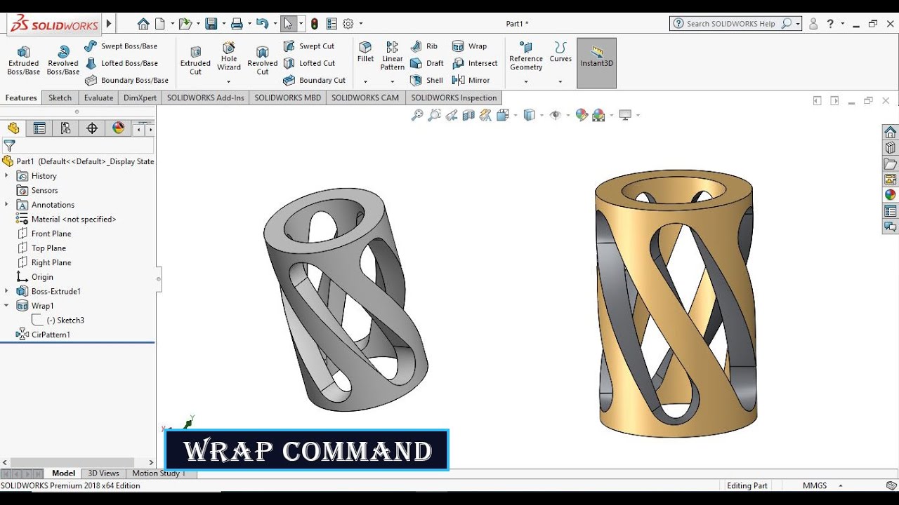 Wrap Command Solidworks Wrap Command Wrap Command In Solidworks