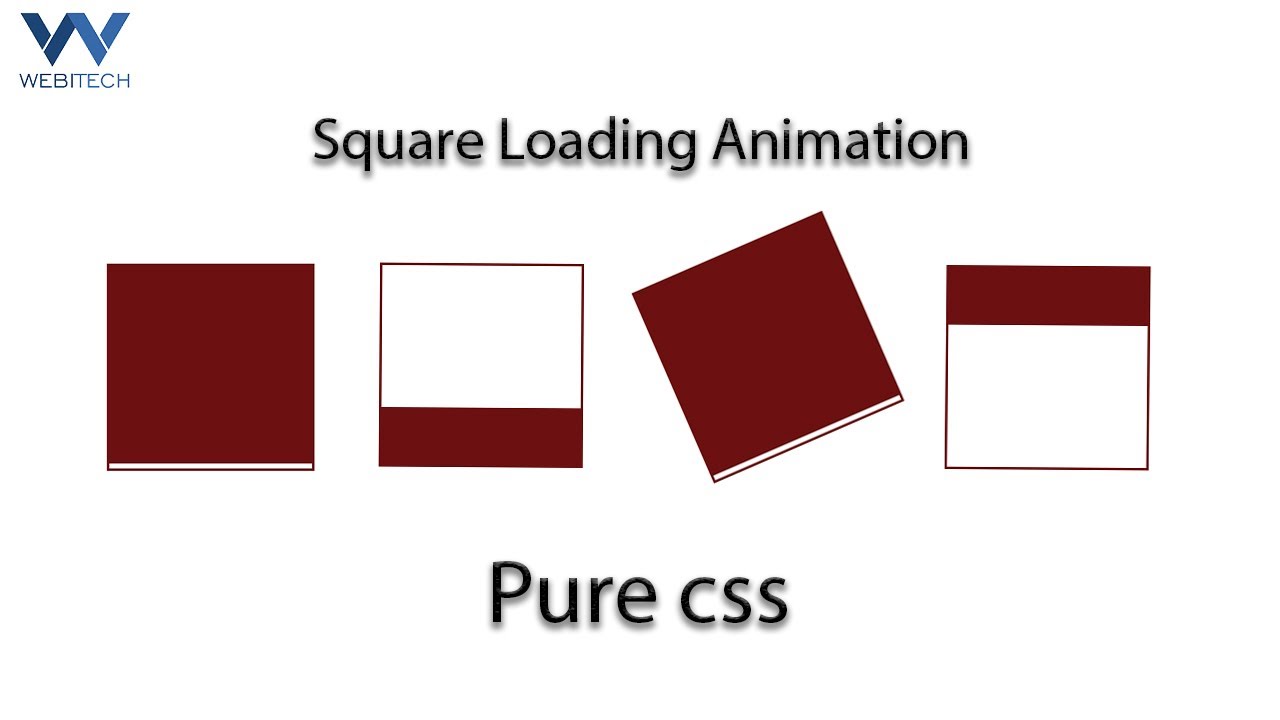 How To Create Square Loading Animation Using Only Css Pure Css