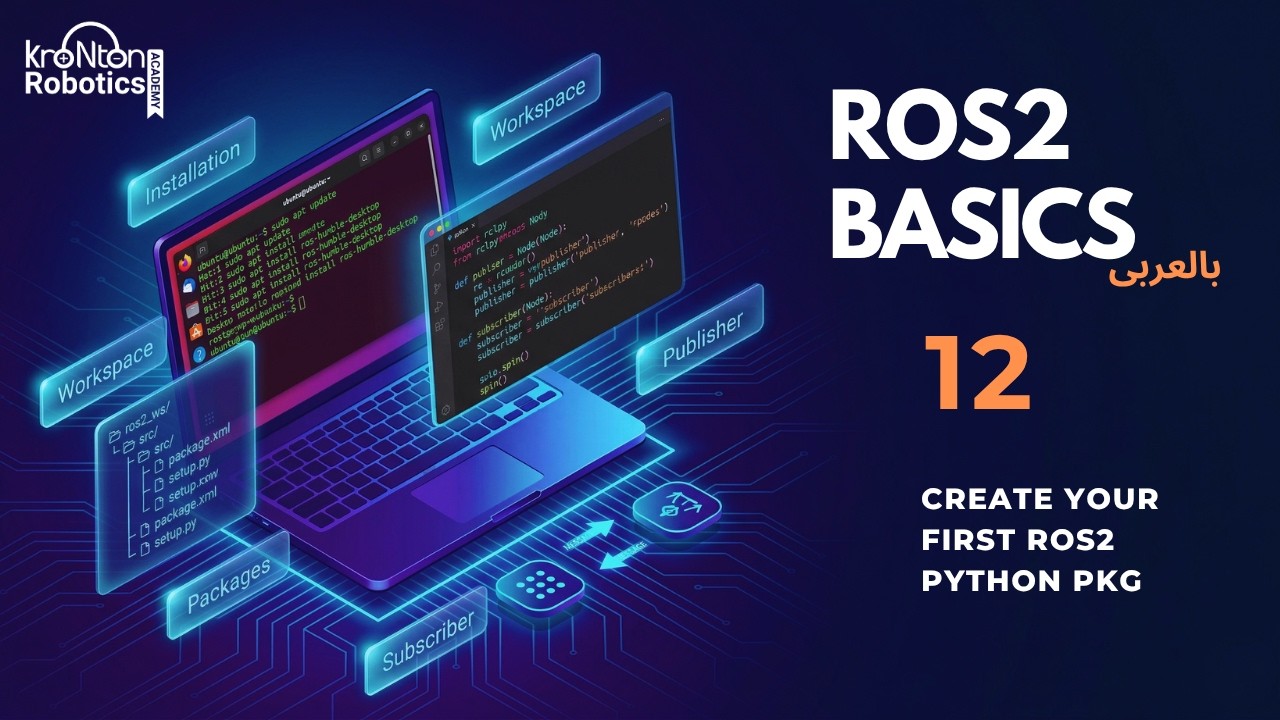10 Create Ros2 Python Package Ament Python Ros2 بالعربى Youtube