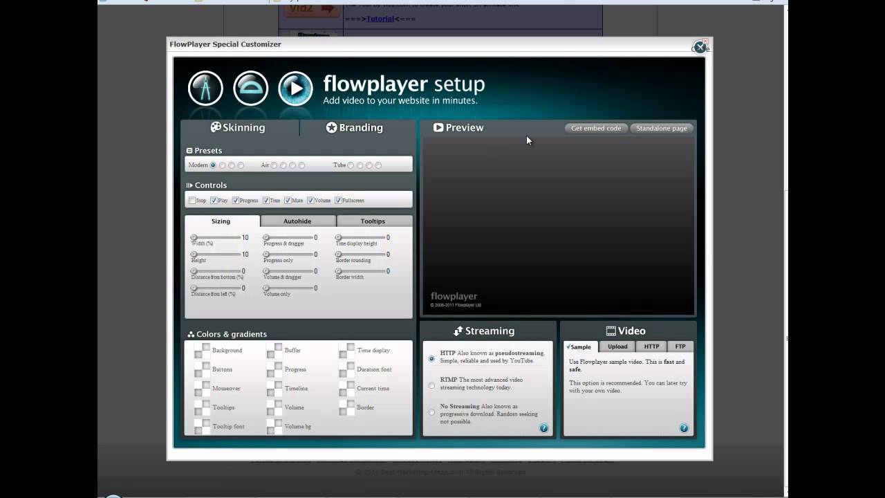 Flowplayer Tools Demo Youtube