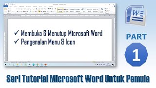 Mengenal Menu Icon Microsoft Word Tutorial Microsoft Word Part 1 Pusat ...