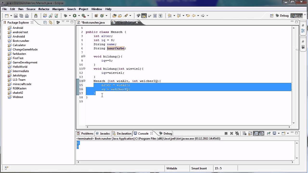 Java Tutorial 31 Konstruktoren Youtube