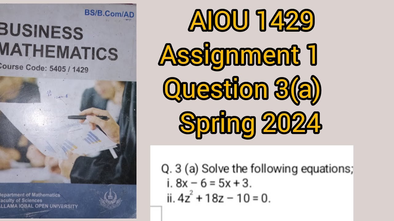 Aiou Assignment 1 Spring 2024 Question 3 A Part Solve Aiou Question