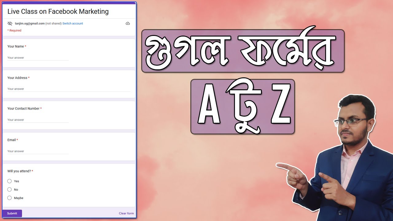 How To Create An Online Registration Form Using Google Forms Youtube