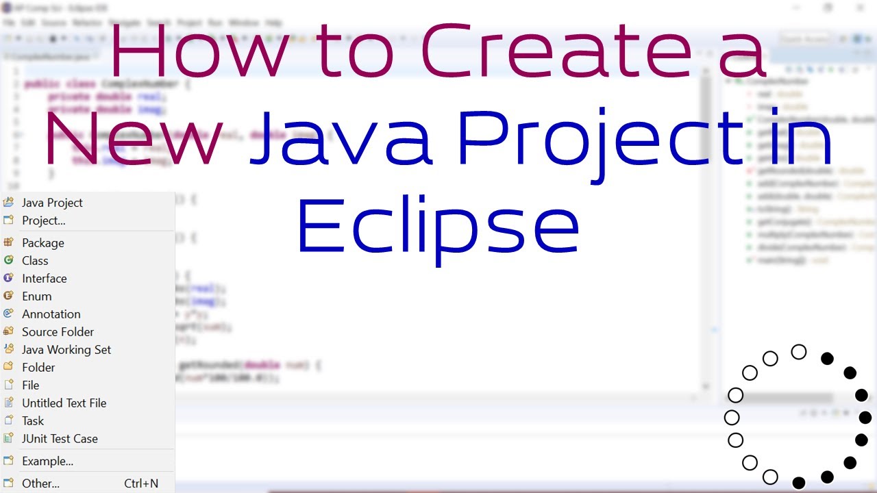 How To Create A New Java Project In Eclipse Youtube