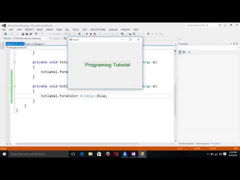 Mouse Event In C Sharp C Tutorial In Hindi Youtube