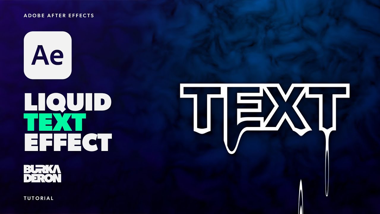 Liquid Text Effect Tutorial In Adobe After Effects No Plugins Youtube