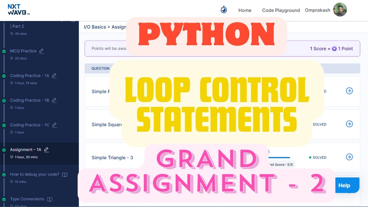 Grand Assignment 2 Loops Control Statements Python Nxtwave