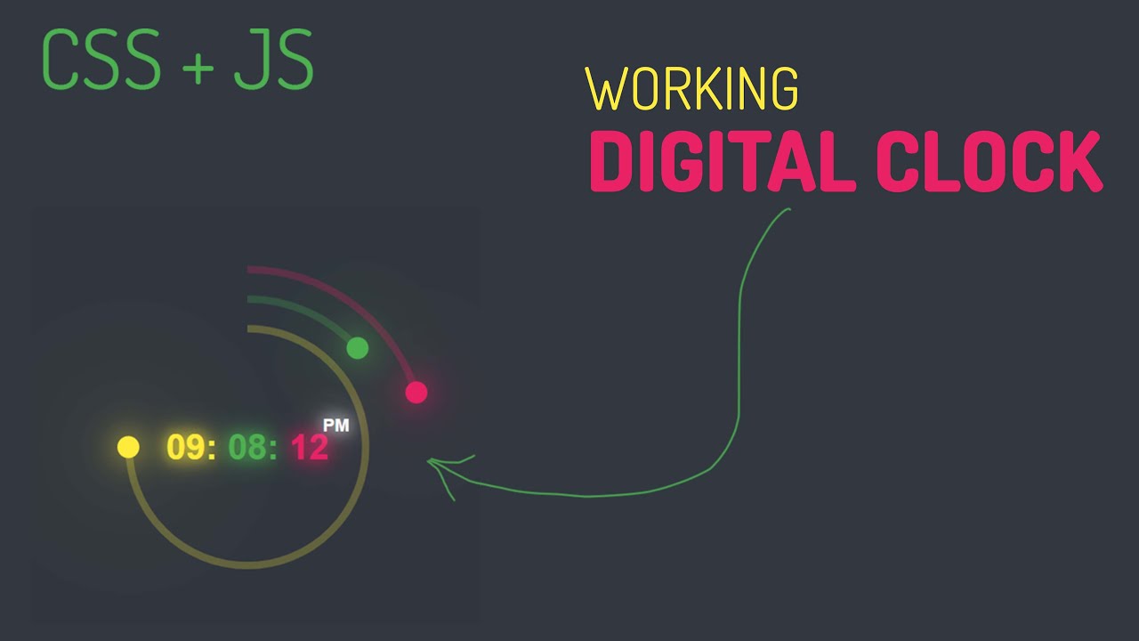 Amazing Working Digital Clock Using Html Css Svg Javascript 02 Youtube
