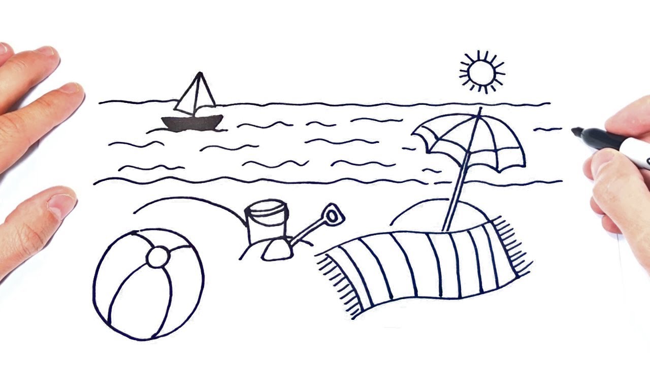 Cómo Dibujar Una Playa Paso A Paso Aprende A Pintar Un Paisaje De