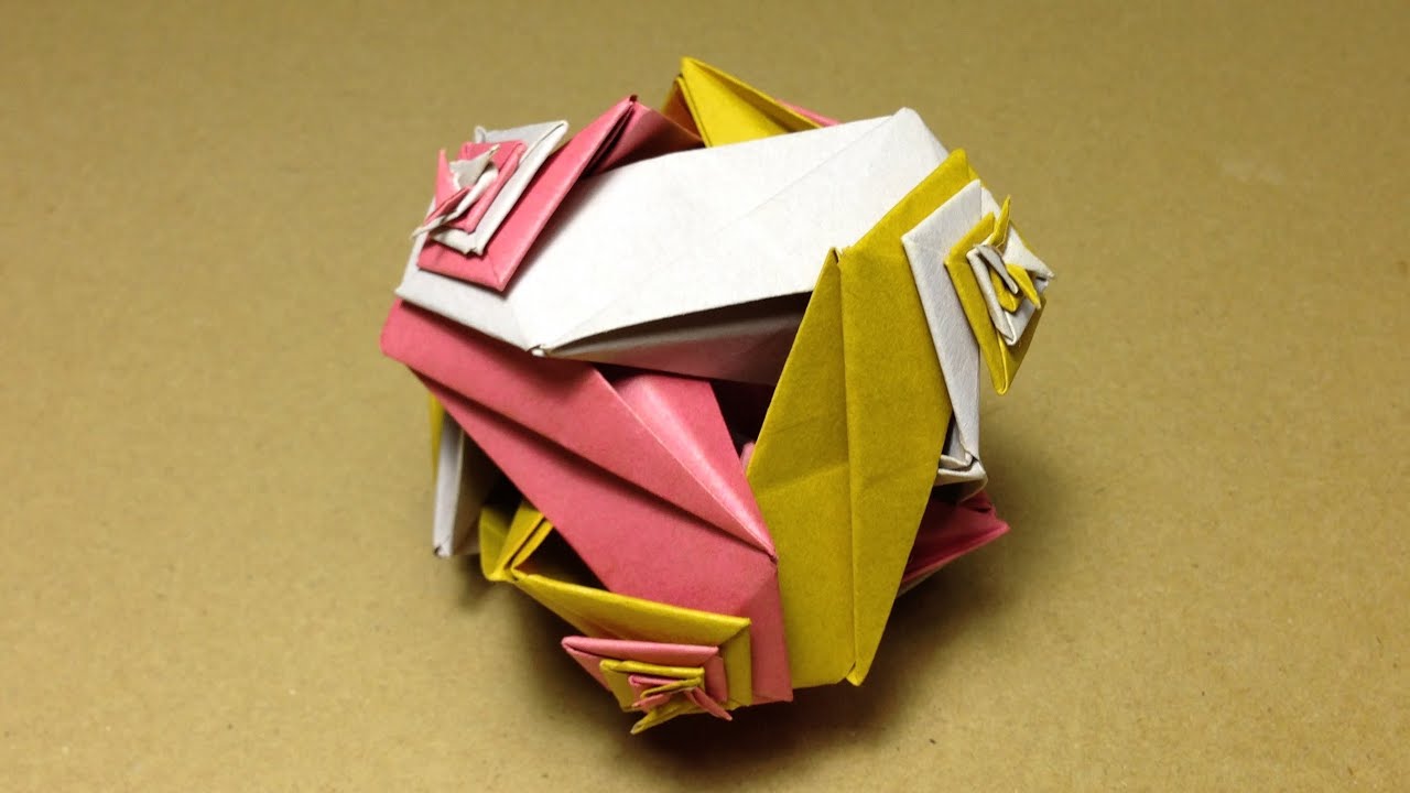 Modular Origami Knitted Ball Instructions Tutorial Youtube