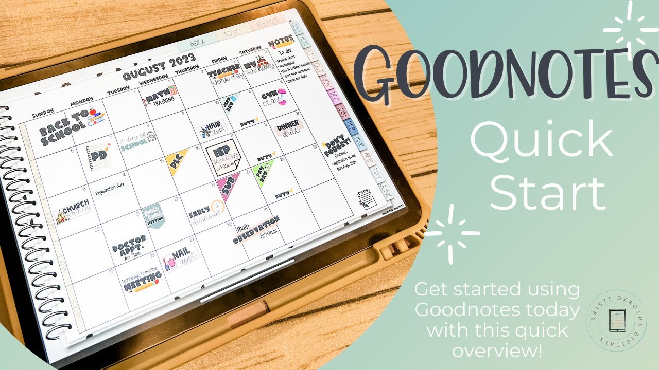 Get Started With Goodnotes In Under 3 Minutes Ipad Planner