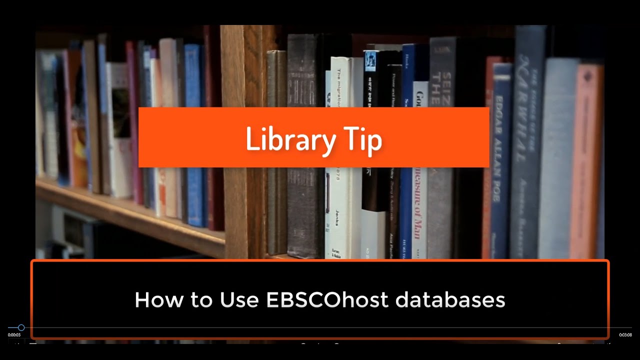 How To Use Ebscohost Databases Youtube