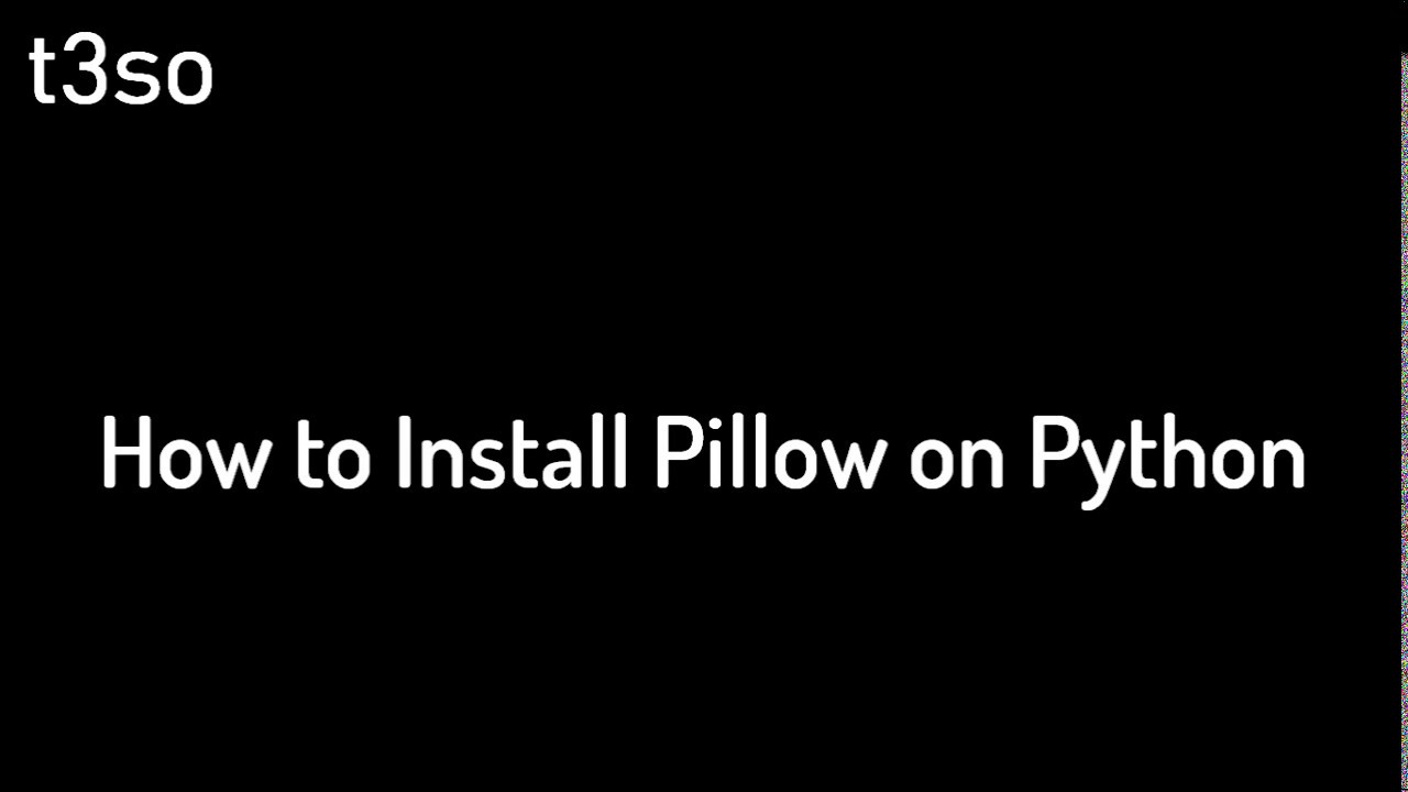 Python Pip Install Pillow