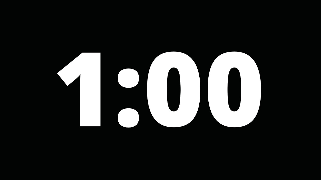 1 Minute Timer Countdown Minimal No Sound Beeps At End Youtube