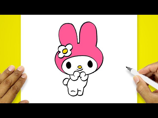How To Draw My Melody Easy My Melody Drawing Easy Videos For Kids