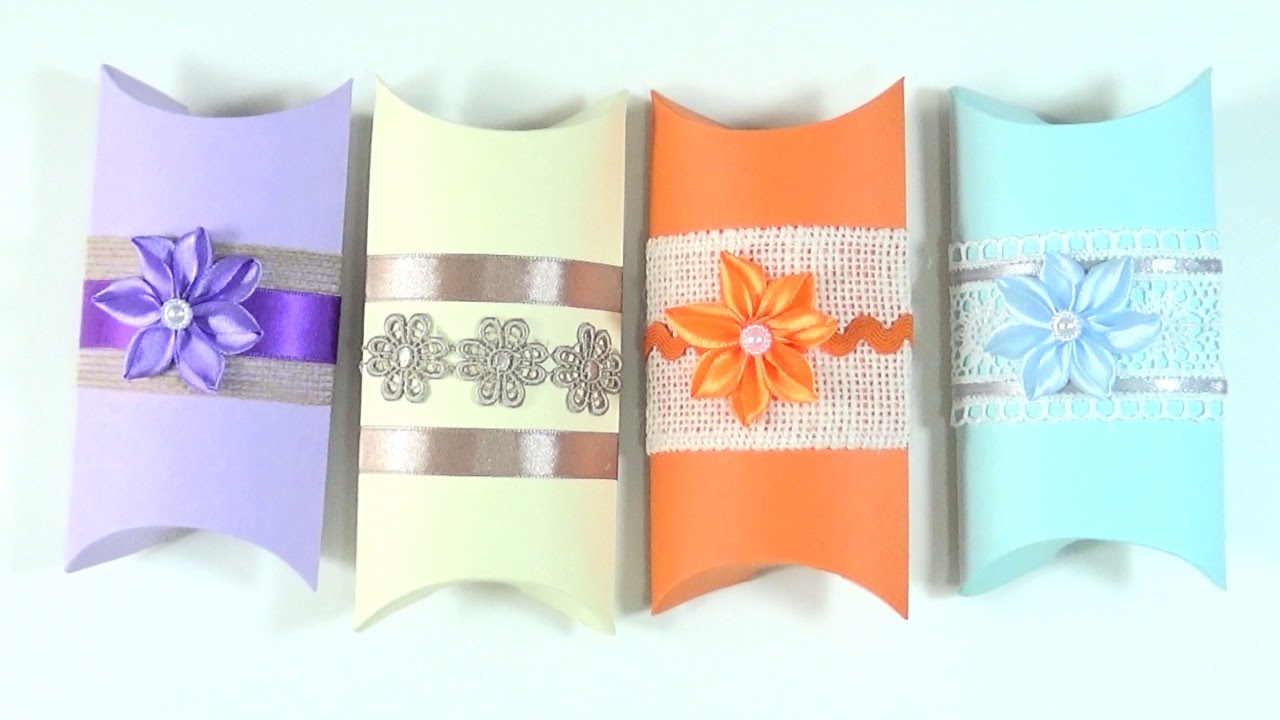 Tutorial Cómo Hacer Cajas De Regalo How To Make A Pillow Box Youtube