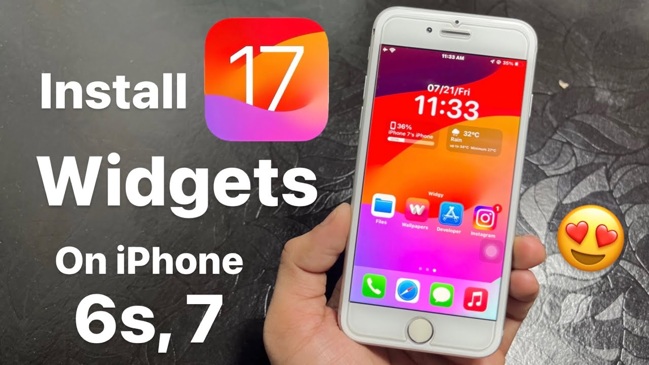 Install Ios 16 Widgets On Iphone 6s 7 Youtube