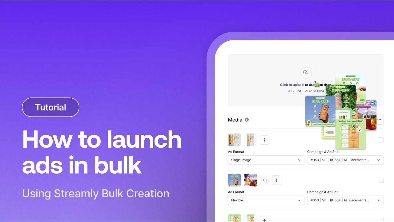 Bulk Launch Ads To Meta With Streamly Youtube