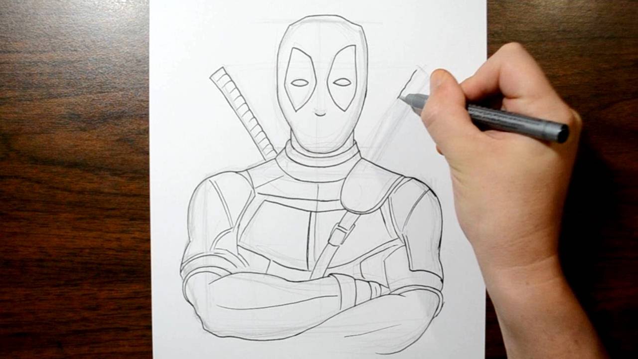 Deadpool Sketch Easy