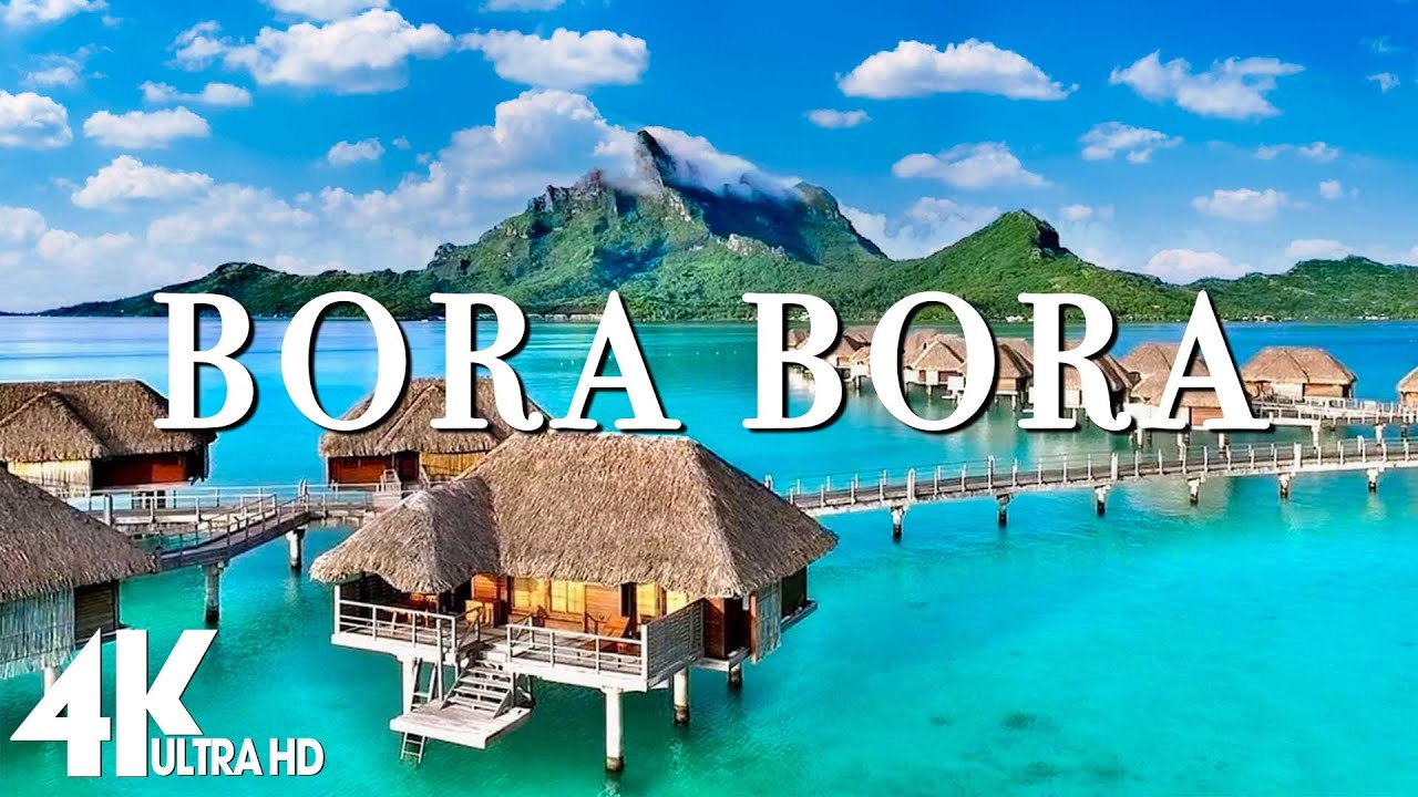 4k Video Ultra Hd Flying Over Bora Bora Unbelievable Beauty
