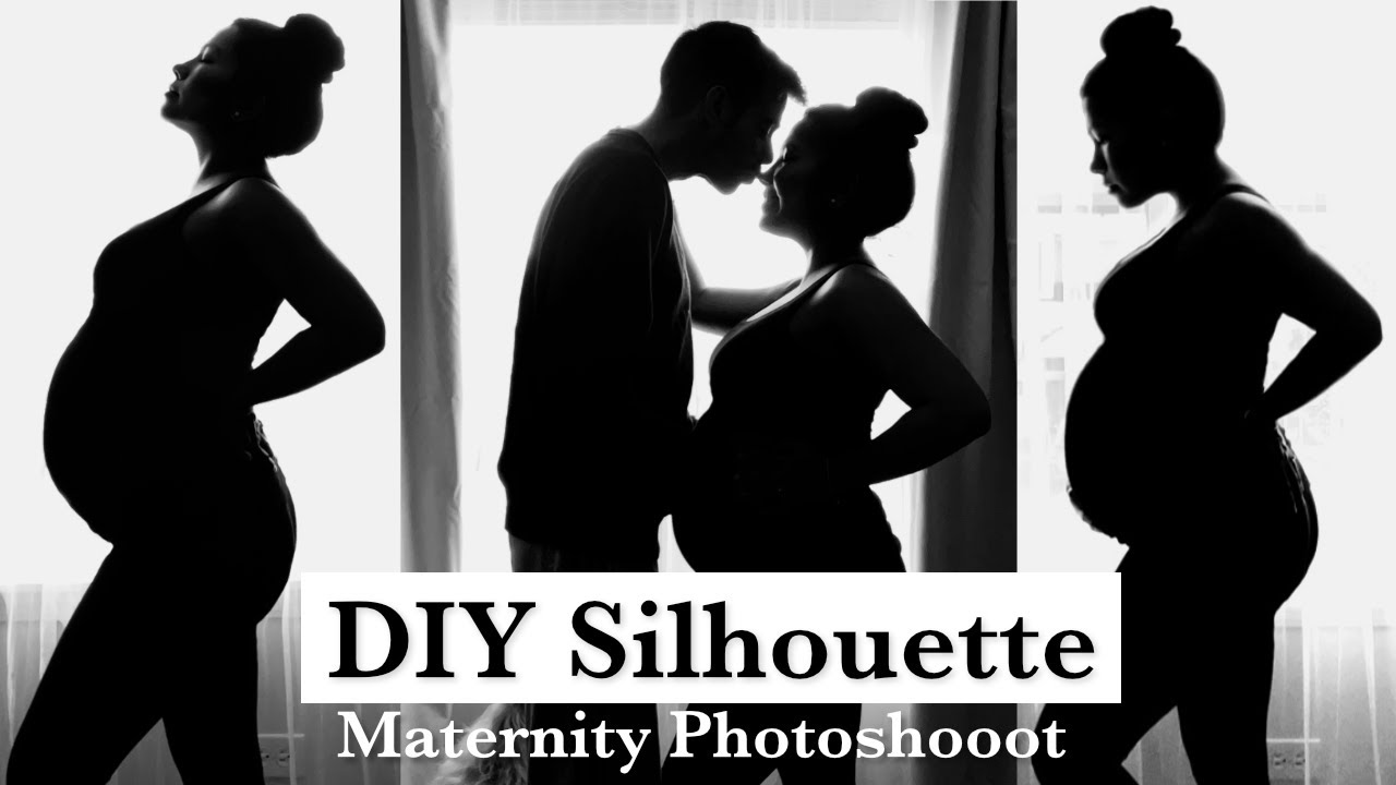 Diy Maternity Silhouette Photoshoot Tips 34 Weeks Pregnant Family