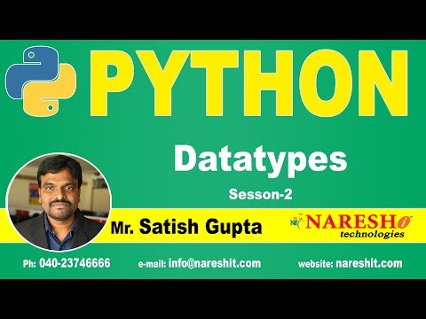 Python Datatypes Session 2 Python Tutorials For Beginners Mr