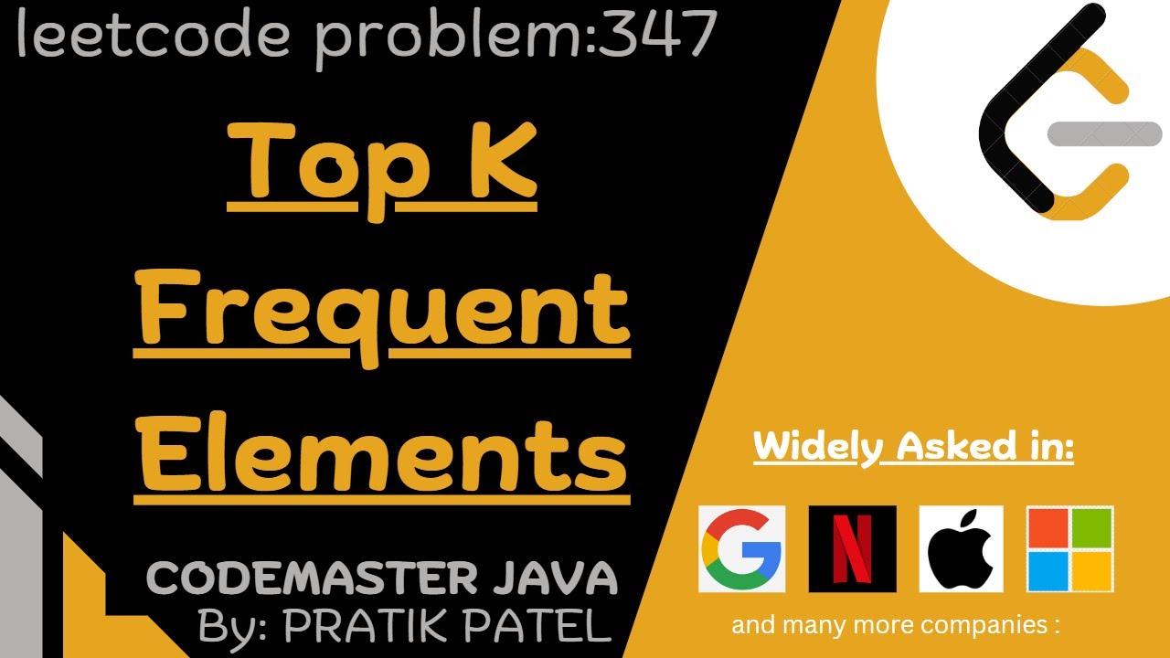 Top K Frequent Elements Efficient Java Solution With Priorityqueue