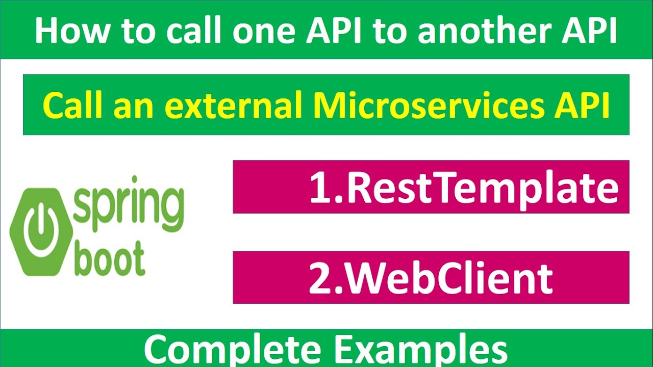 Resttemplate Webclient Resttemplate And Webclient Use With Example