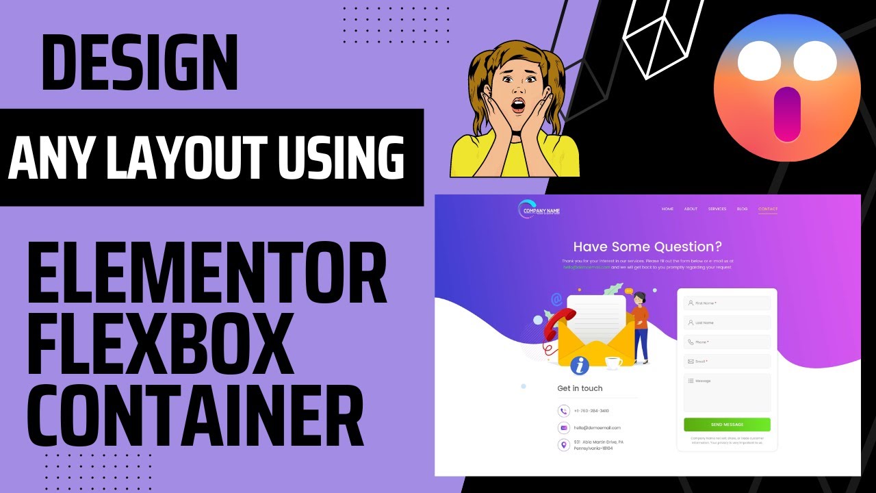 How To Make Custom Contact Us Page Using Elementor Flexbox Container
