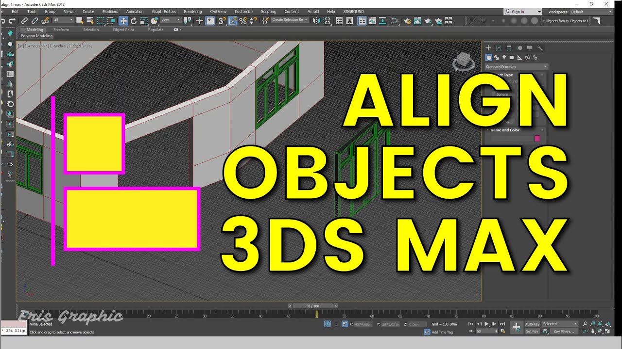 Align Objects 3ds Max Normal Align Tape Helper Youtube