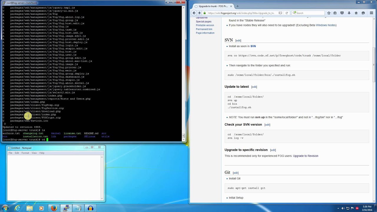 Fog Upgrade Existing Svn Trunk Repo Youtube
