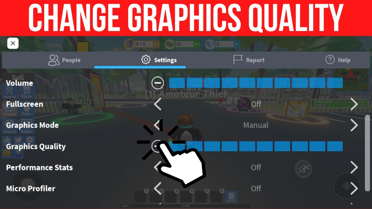 How To Change Graphics Quality Roblox Mobile 2022 Youtube