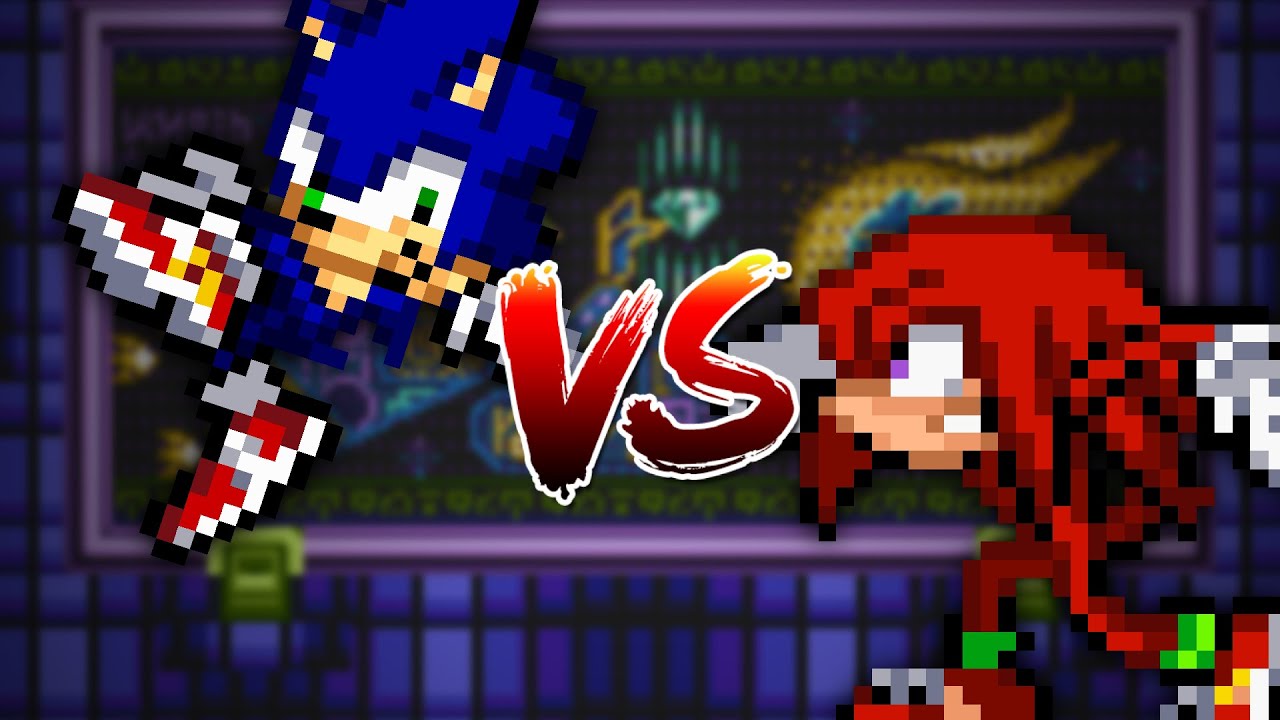 Sonic Vs Knuckles Sprite Battle Youtube