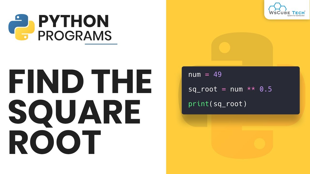 Find Calculate Square Root Program In Python Python Program Hindi