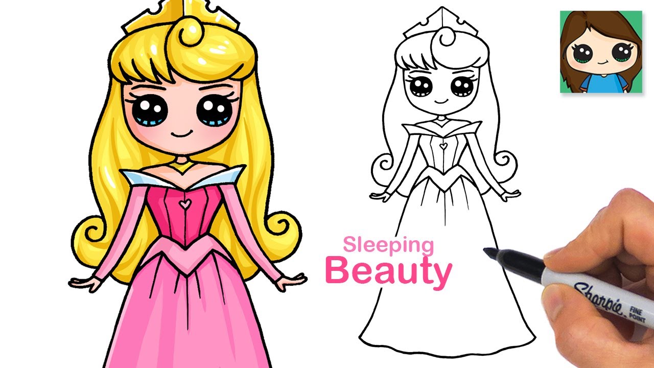 How To Draw Princess Aurora Disney Sleeping Beauty Youtube