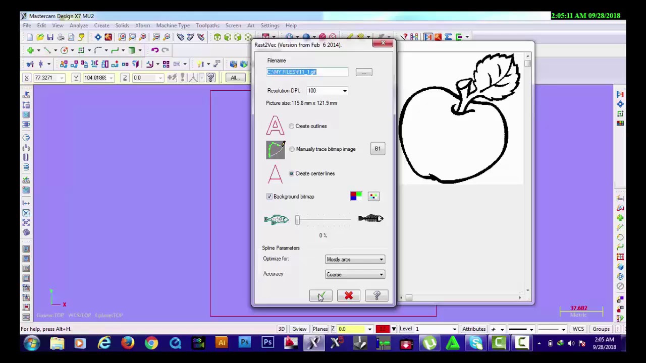How To Import Image In Mastercam Youtube