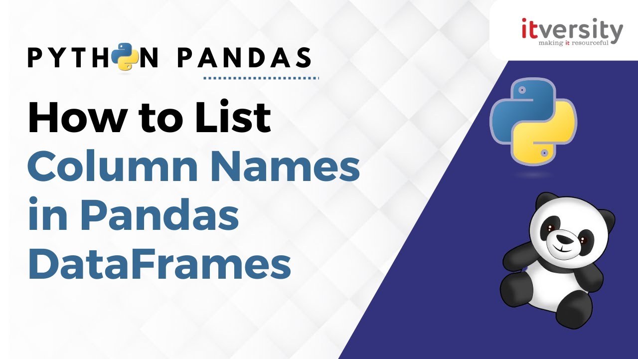 List Column Names And Data Types In Pandas Dataframes Python Pandas