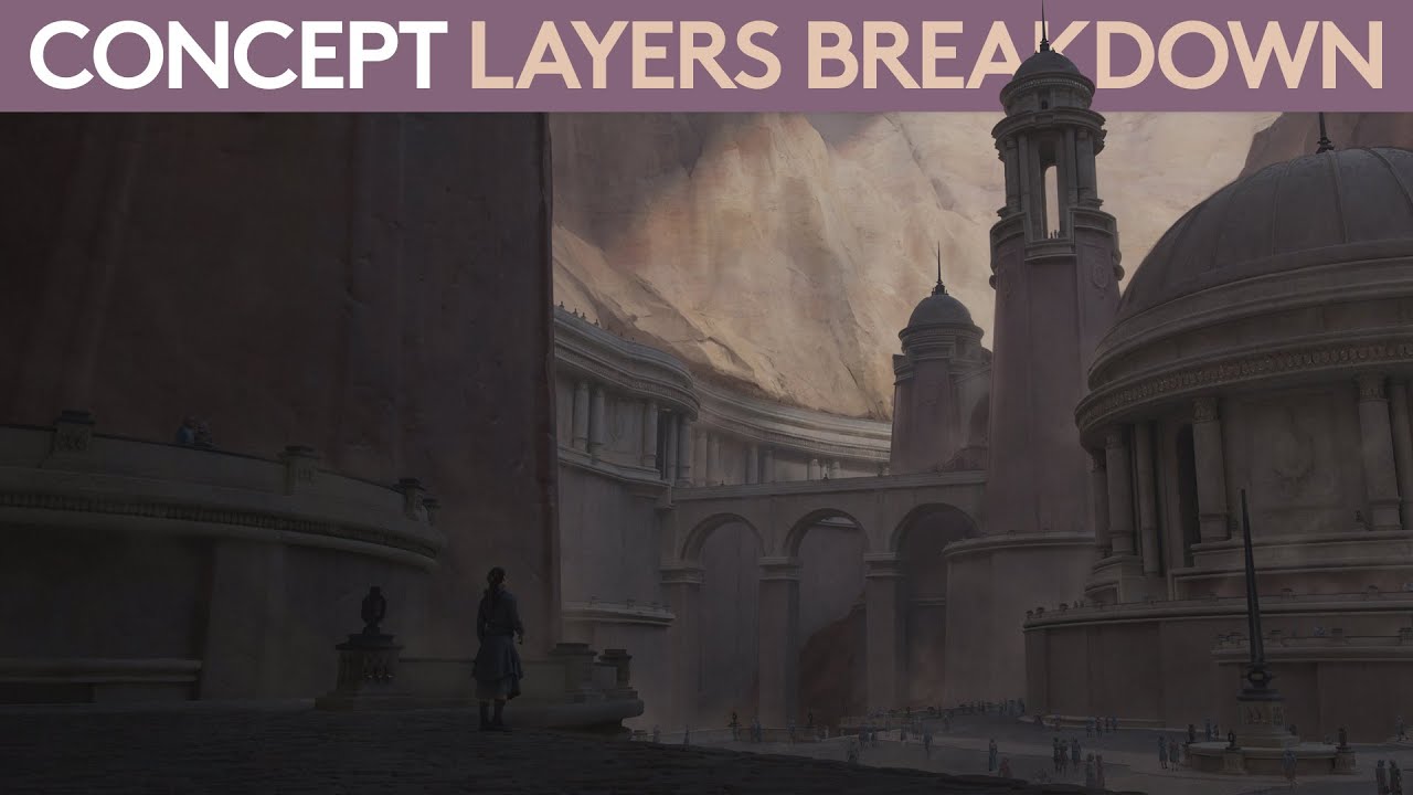 Concept Art Layers Breakdown Canyon Youtube