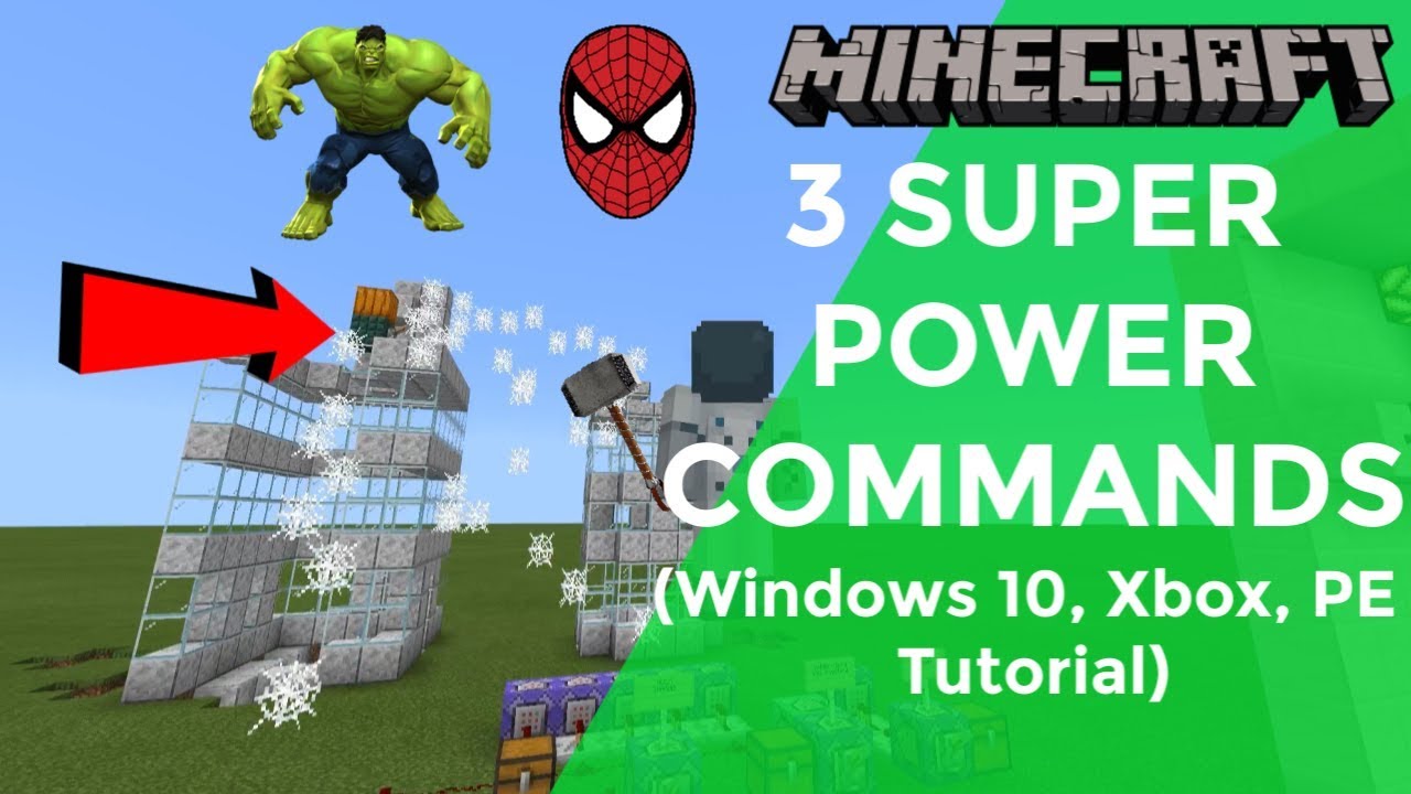3 Minecraft Superhero Superpower Commands Bedrock Edition Cmnd Zone