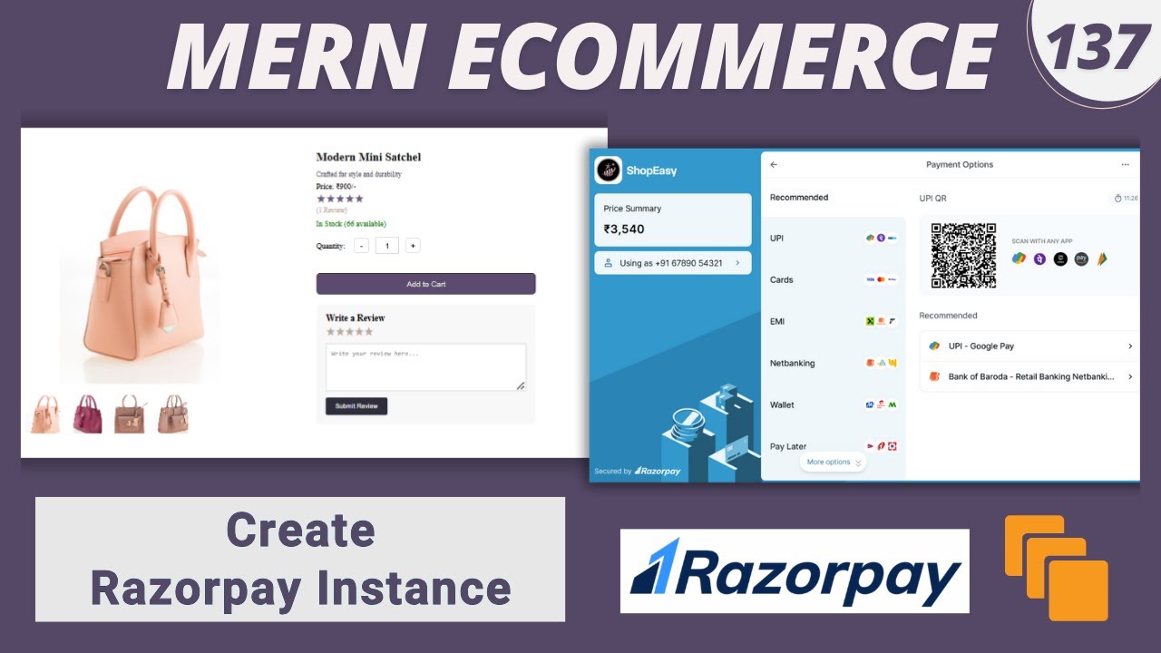 Mern Stack E Commerce Project 137 Create Razorpay Instance For
