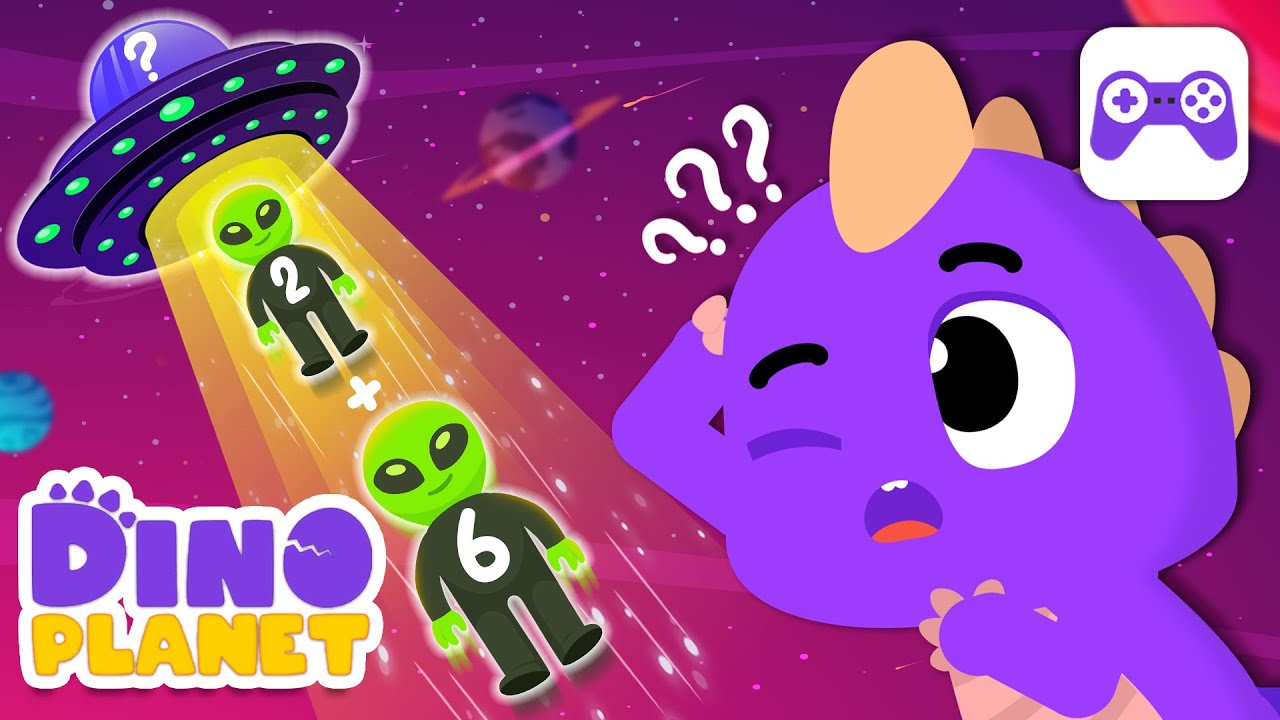 Math Addition Within 10 рџ ѕрџ ѕрџћ Alien Game Dino Cartoon Class Youtube