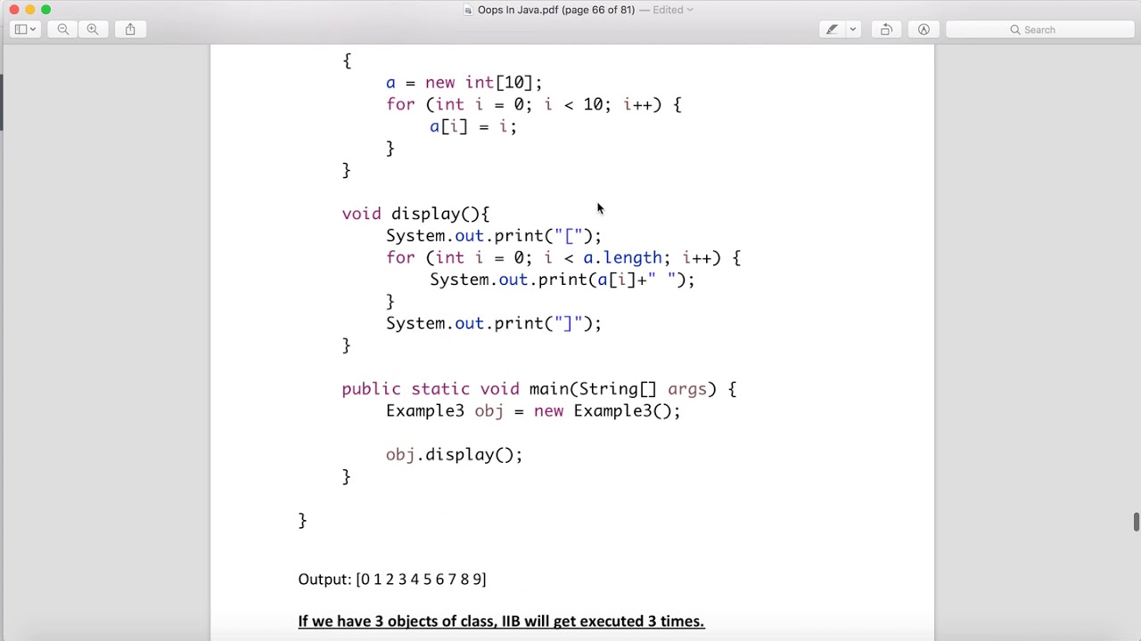 Instance Initialiser Block In Java Youtube