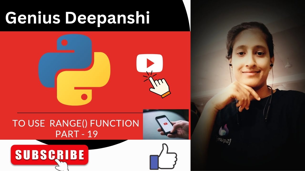 Range Function Using For Loop In Python Part 19 Youtube