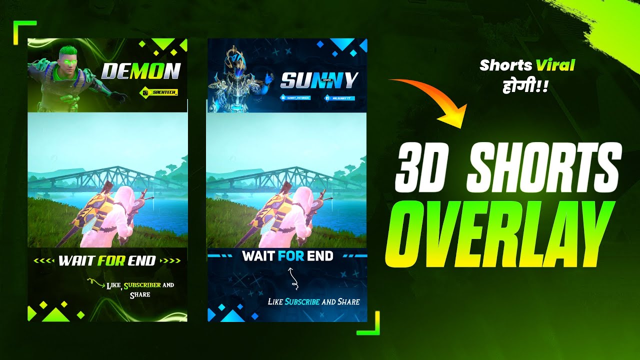 3dрџ ґ Shorts Overlay Tutorial How To Make Shorts Overlay For Pubglite