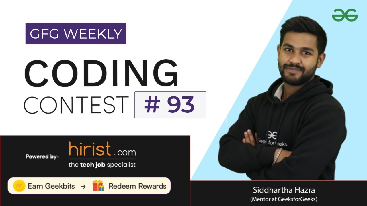 Gfg Weekly Coding Contest 93 Post Analysis Geeksforgeeks Practice