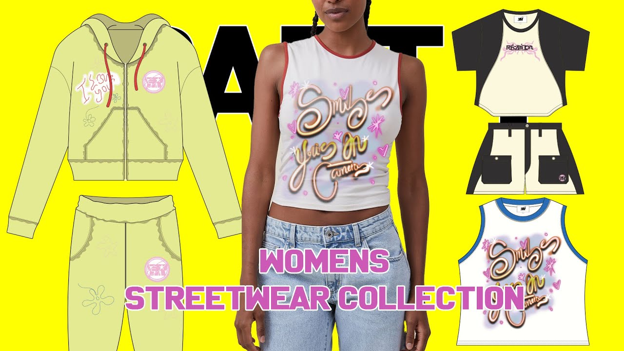 Designing A Women S Streetwear Collection In 3 Hours Part 1 Youtube